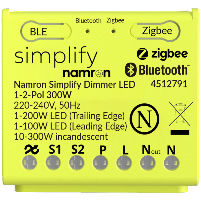 4512791 Simplify 1-2-Pole Dimmer – Namron Simplify
